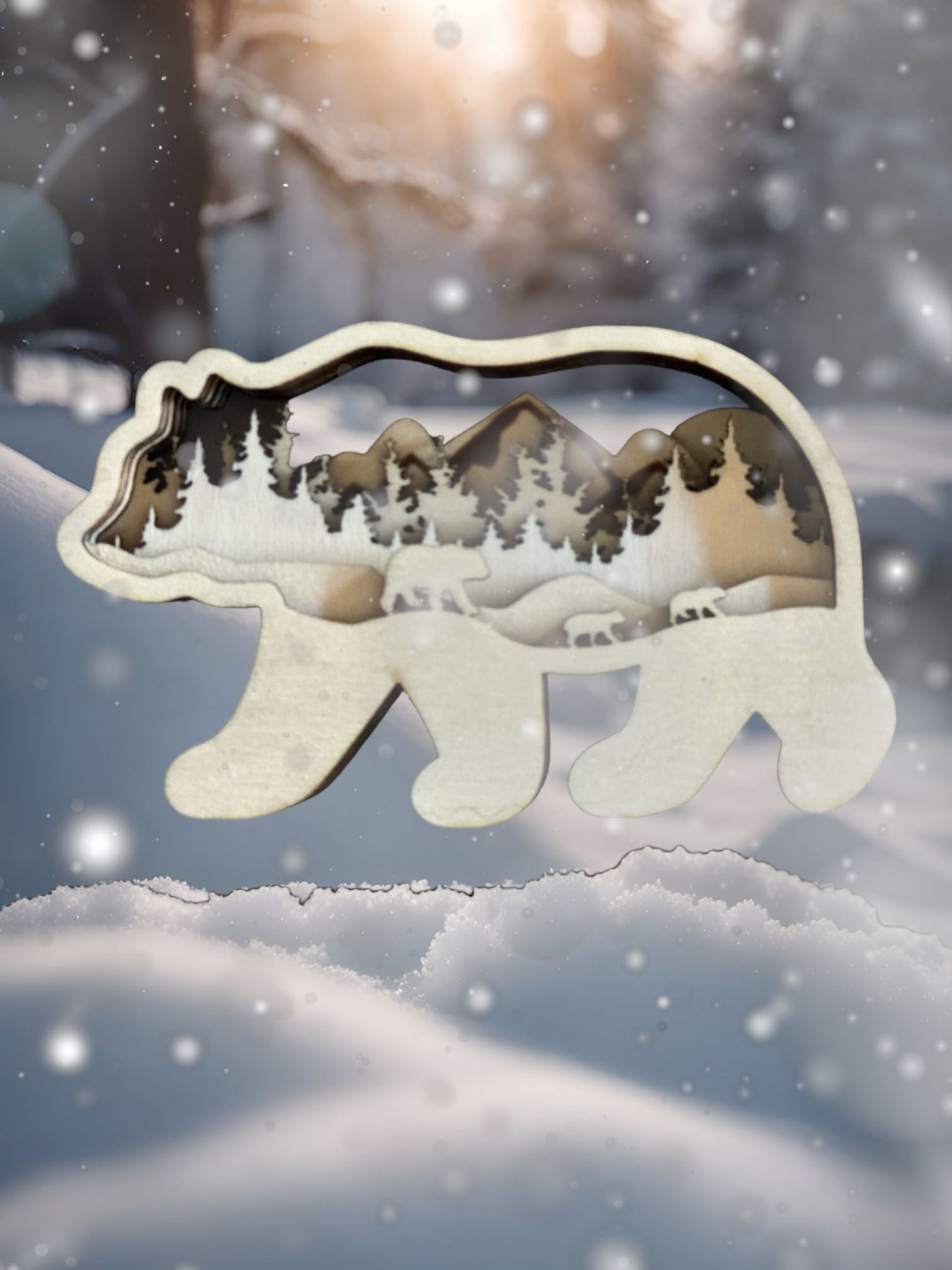 Bear Multilayer Painting Kit Laser cut files, Fully Tested on Glowforg ...