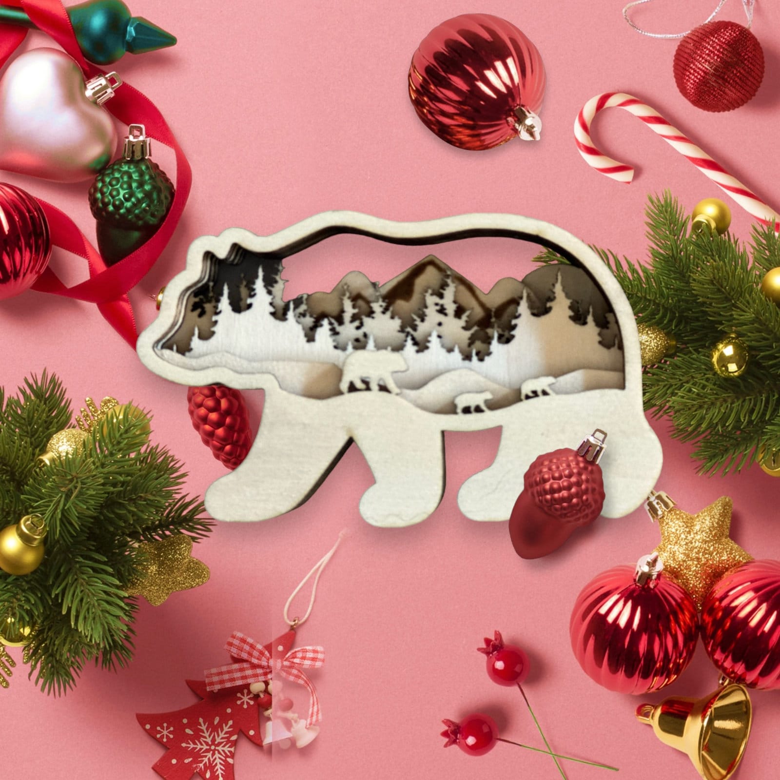 Bear Multilayer Painting Kit Laser cut files, Fully Tested on Glowforg ...